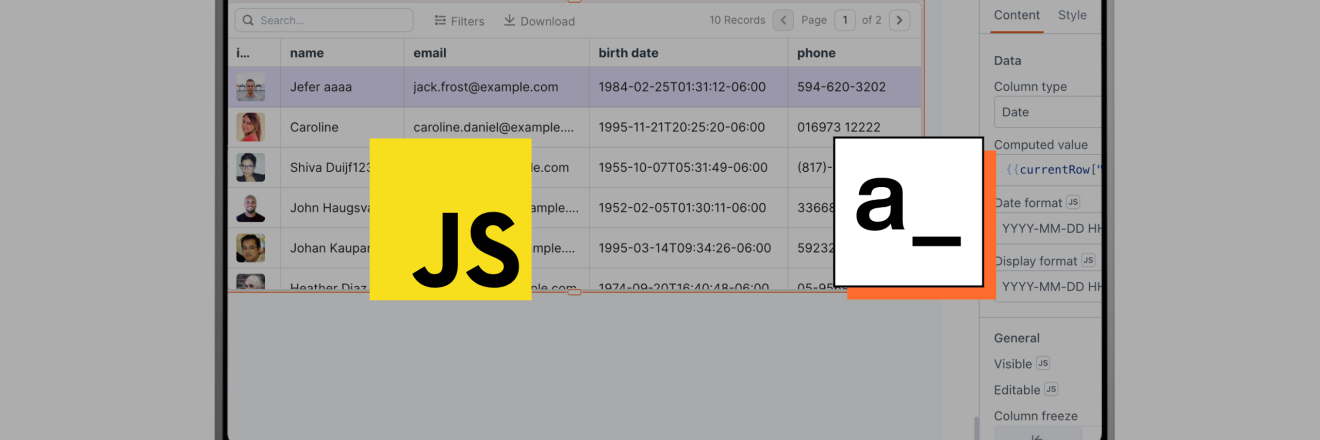 Use Custom Logic In Appsmith Table Cells Calculate Age Appsmith Community Portal 